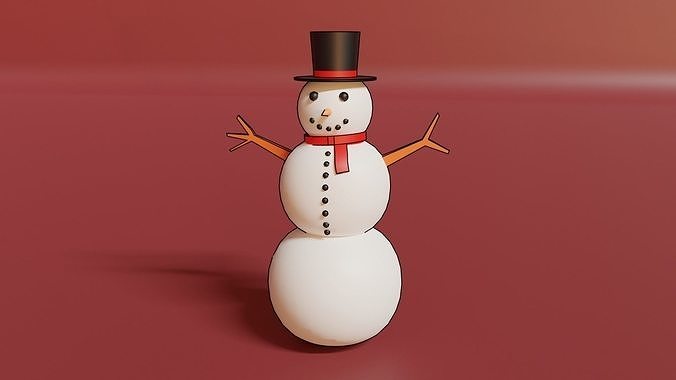 3D model Snowman 3D Model VR / AR / low-poly | CGTrader