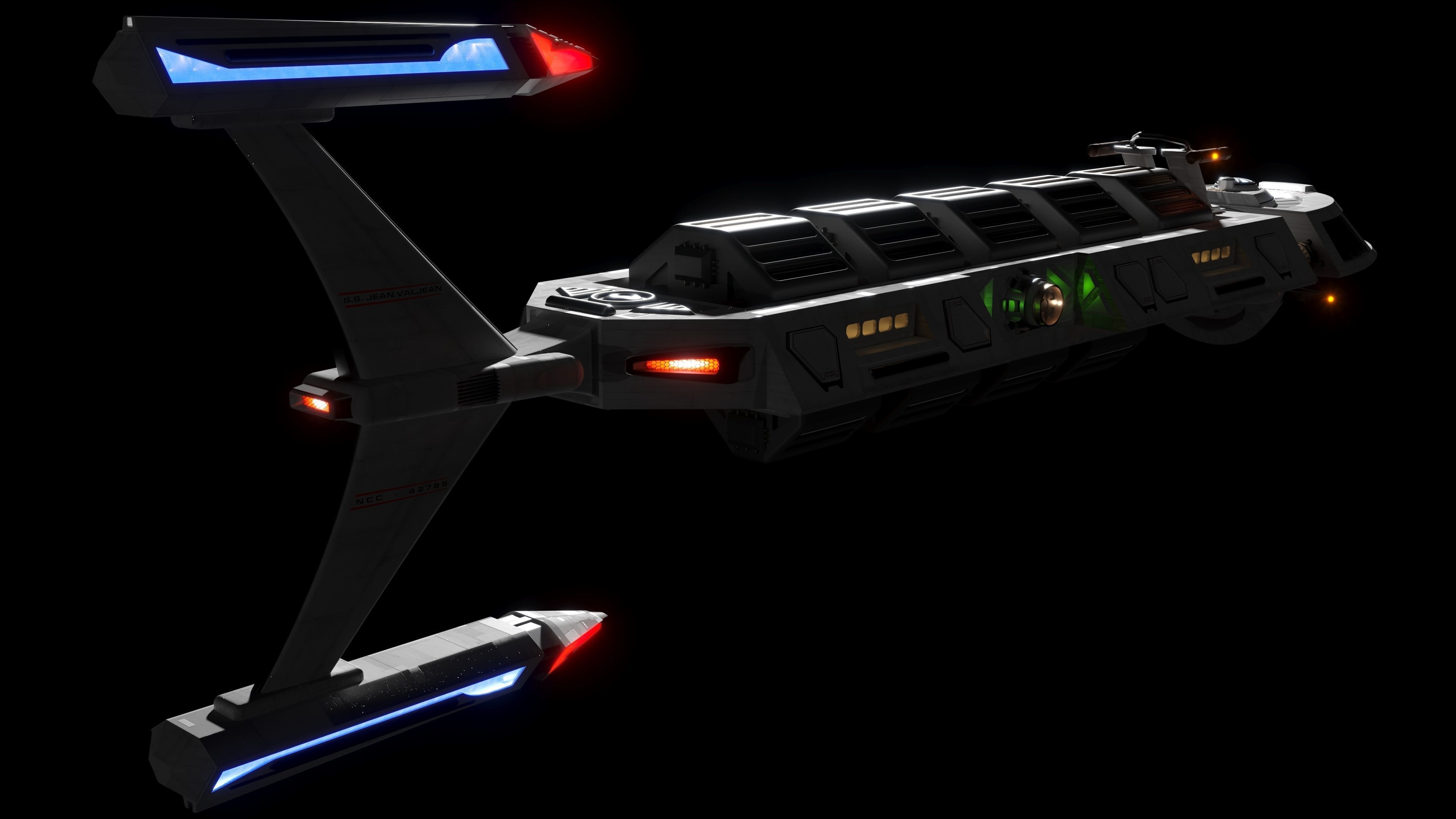STAR-TREK Federation Cargo Freighter 3D model | CGTrader
