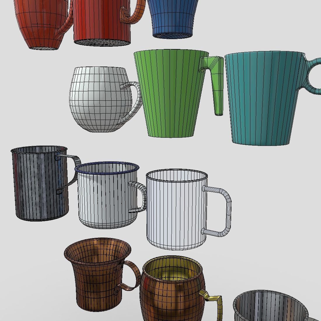 3D model Mug Big Pack VR / AR / low-poly | CGTrader