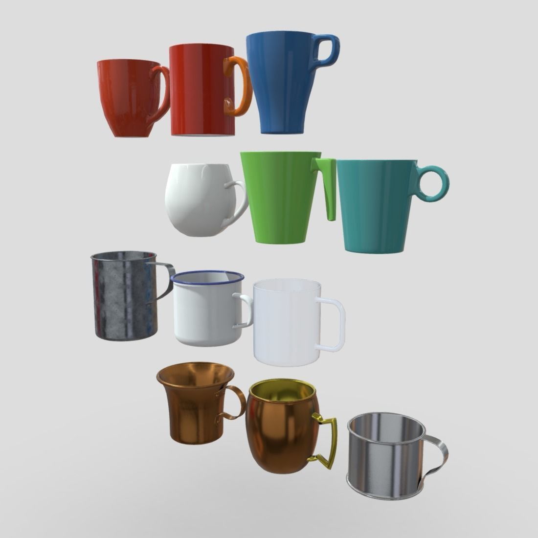 3D model Mug Big Pack VR / AR / low-poly | CGTrader