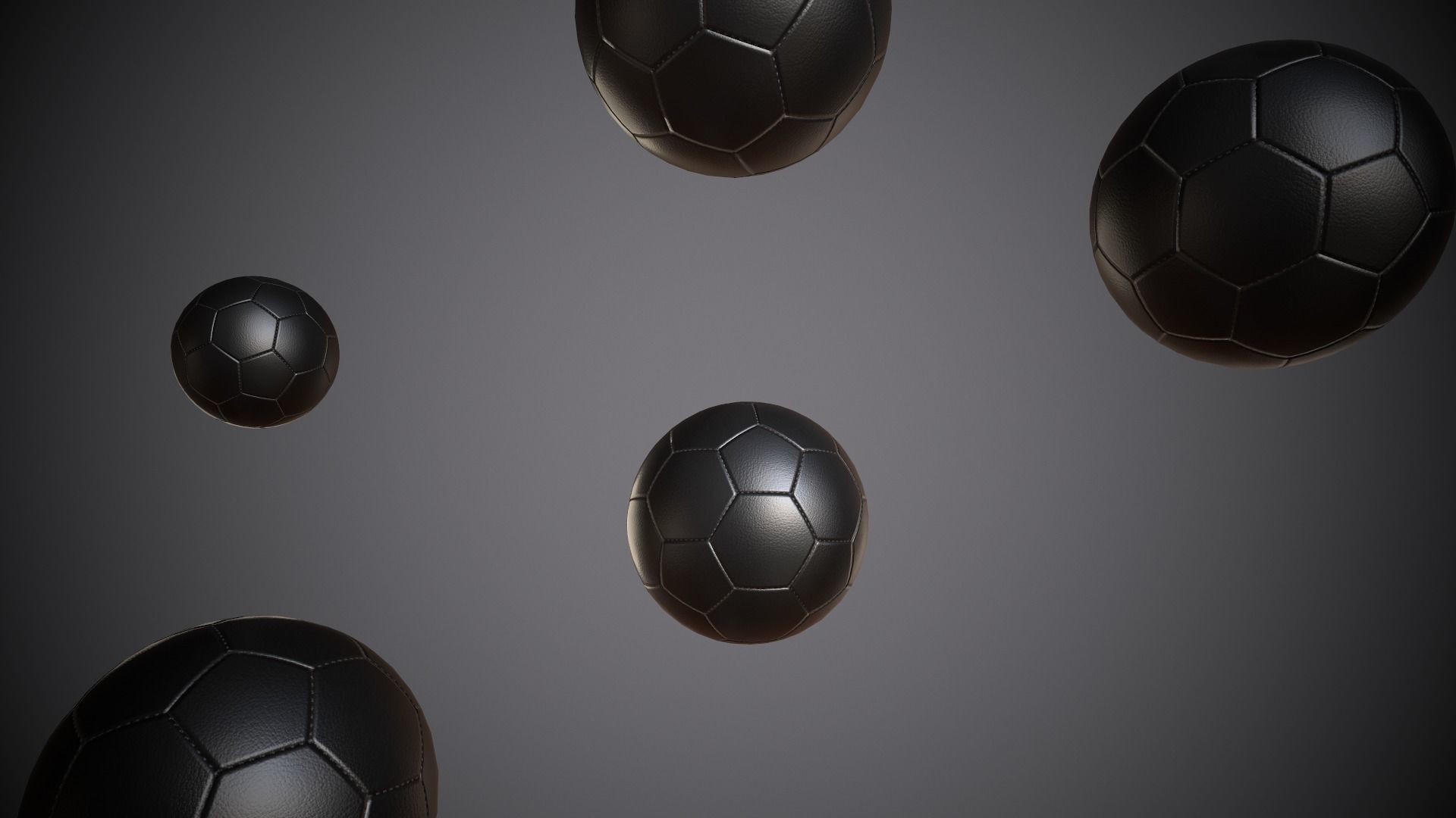 3D model Soccer Ball Black Leather Football VR / AR / low-poly | CGTrader