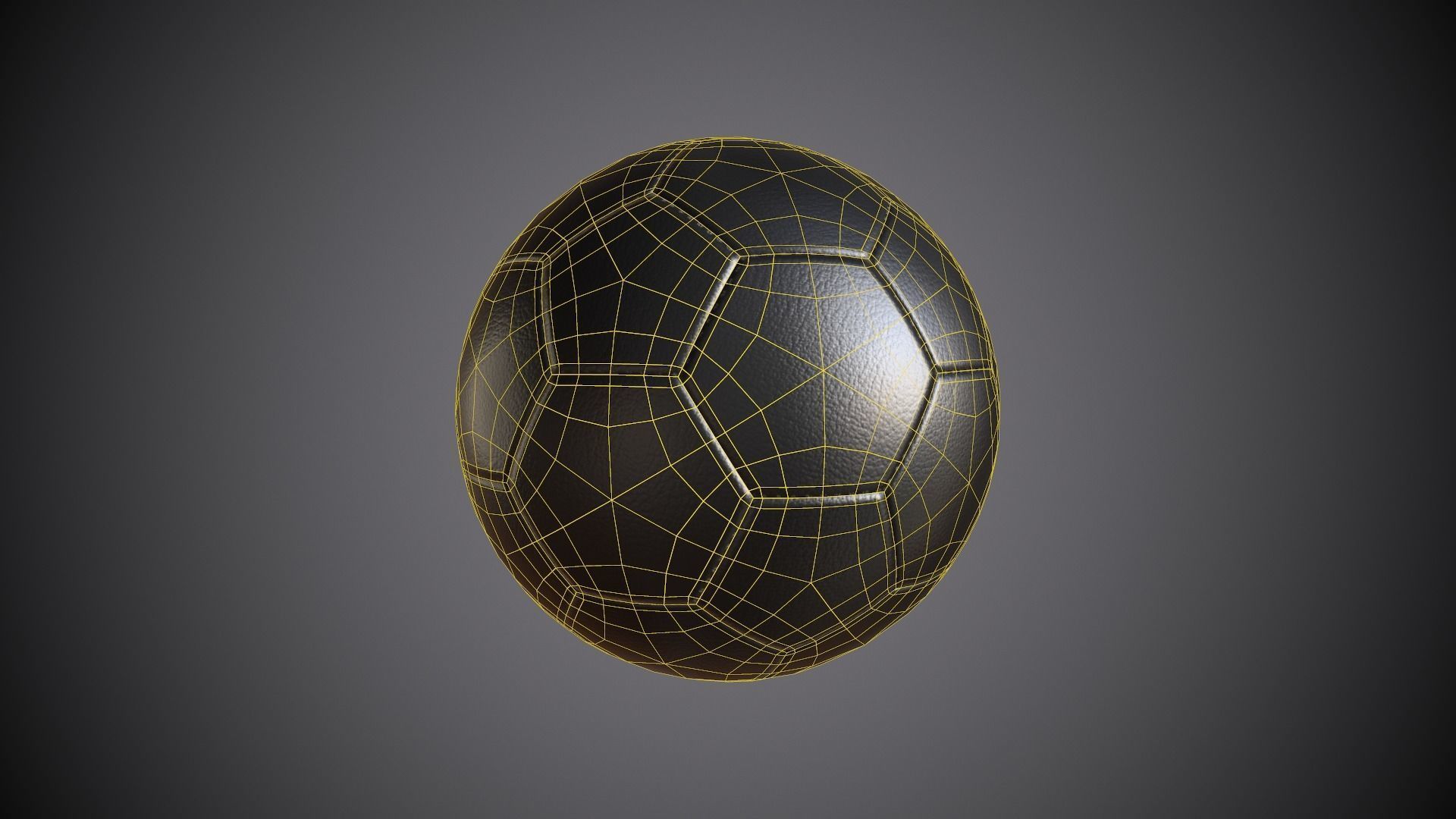 3D model Soccer Ball Black Leather Football VR / AR / low-poly | CGTrader