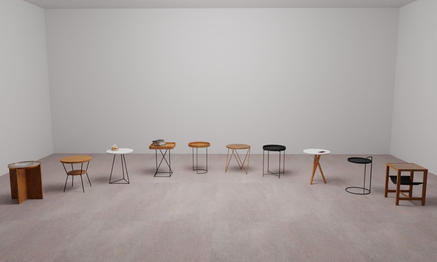 Furniture - 10 Side Tables Pack free 3D model | CGTrader