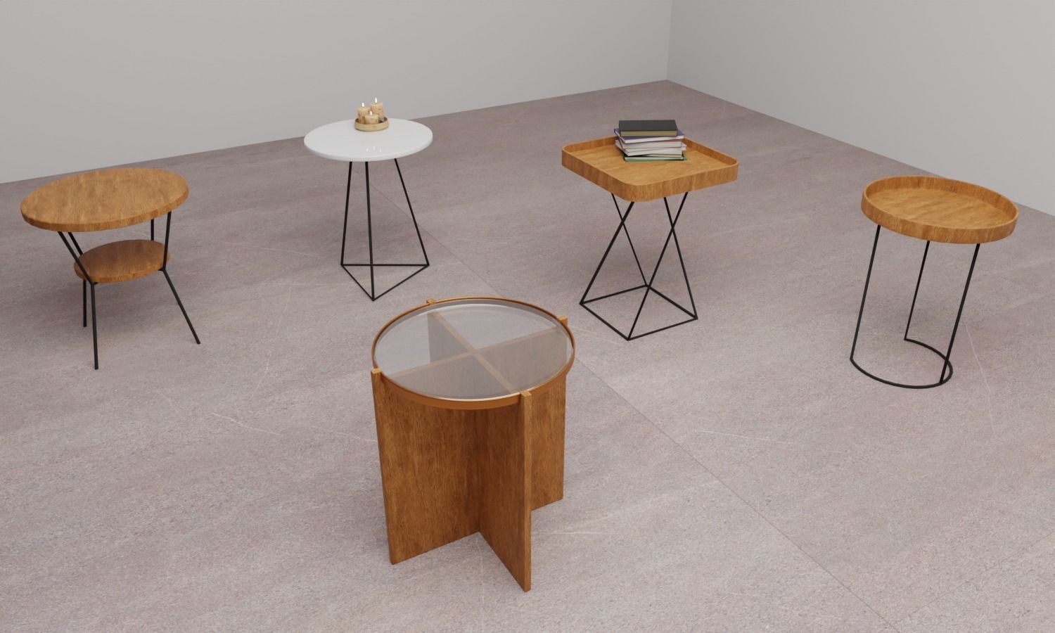 Furniture - 10 Side Tables Pack free 3D model | CGTrader