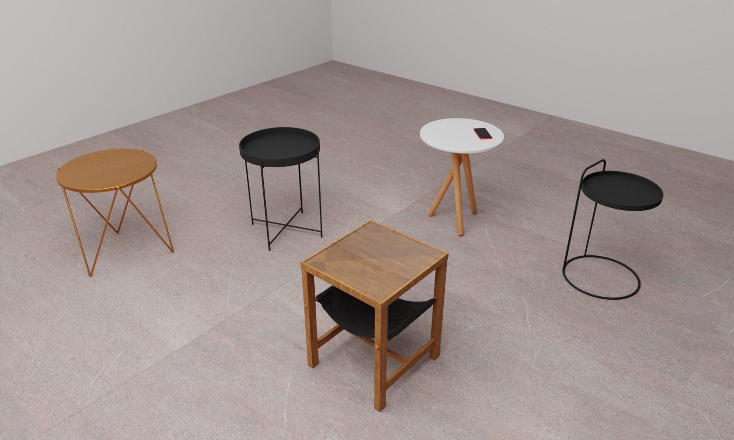 Furniture - 10 Side Tables Pack free 3D model | CGTrader