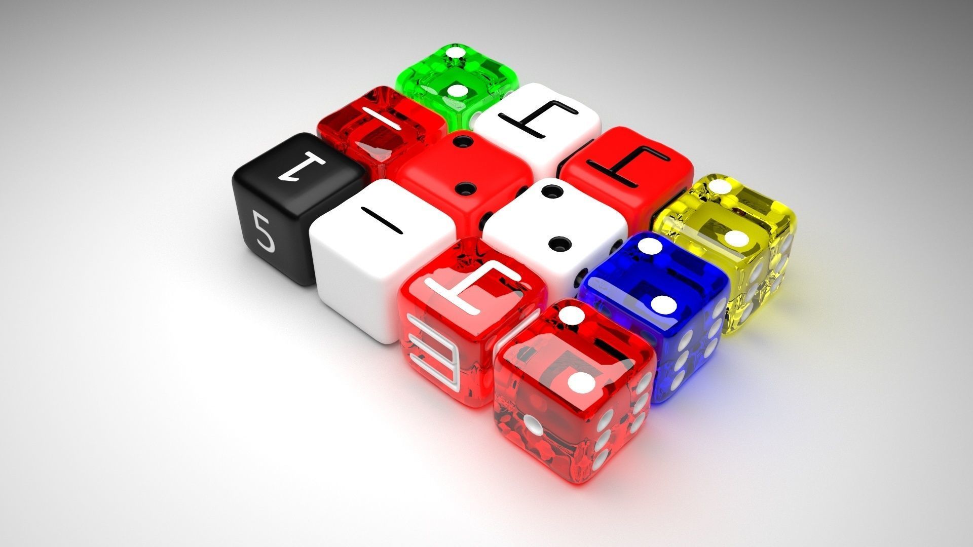 Dices Set 3D model 3D printable | CGTrader