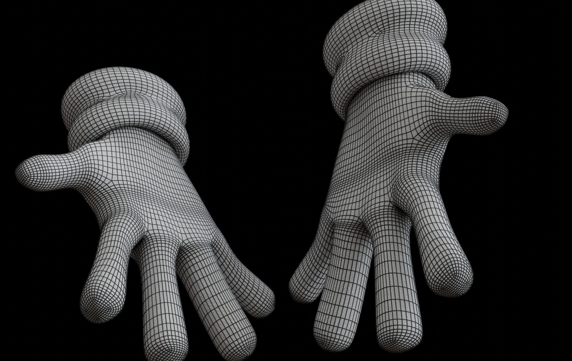 Character hands gloves 3D model | CGTrader