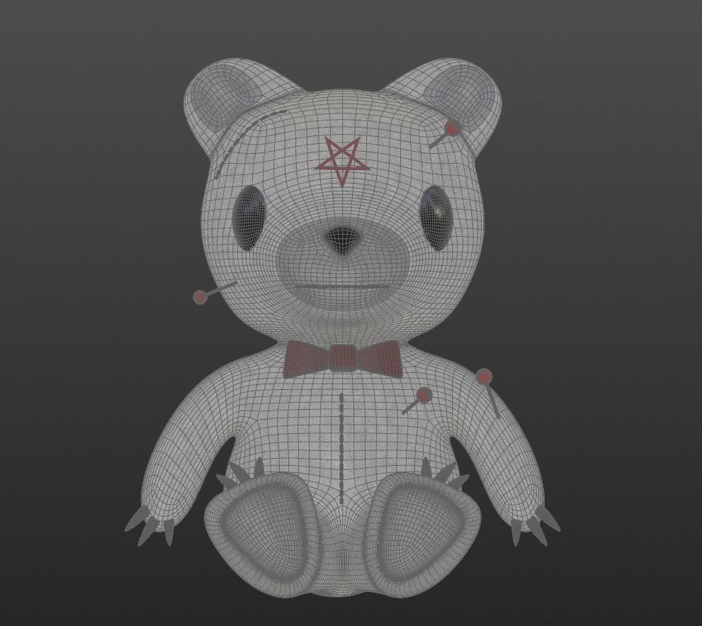 Demon Teddy Bear 3D model | CGTrader