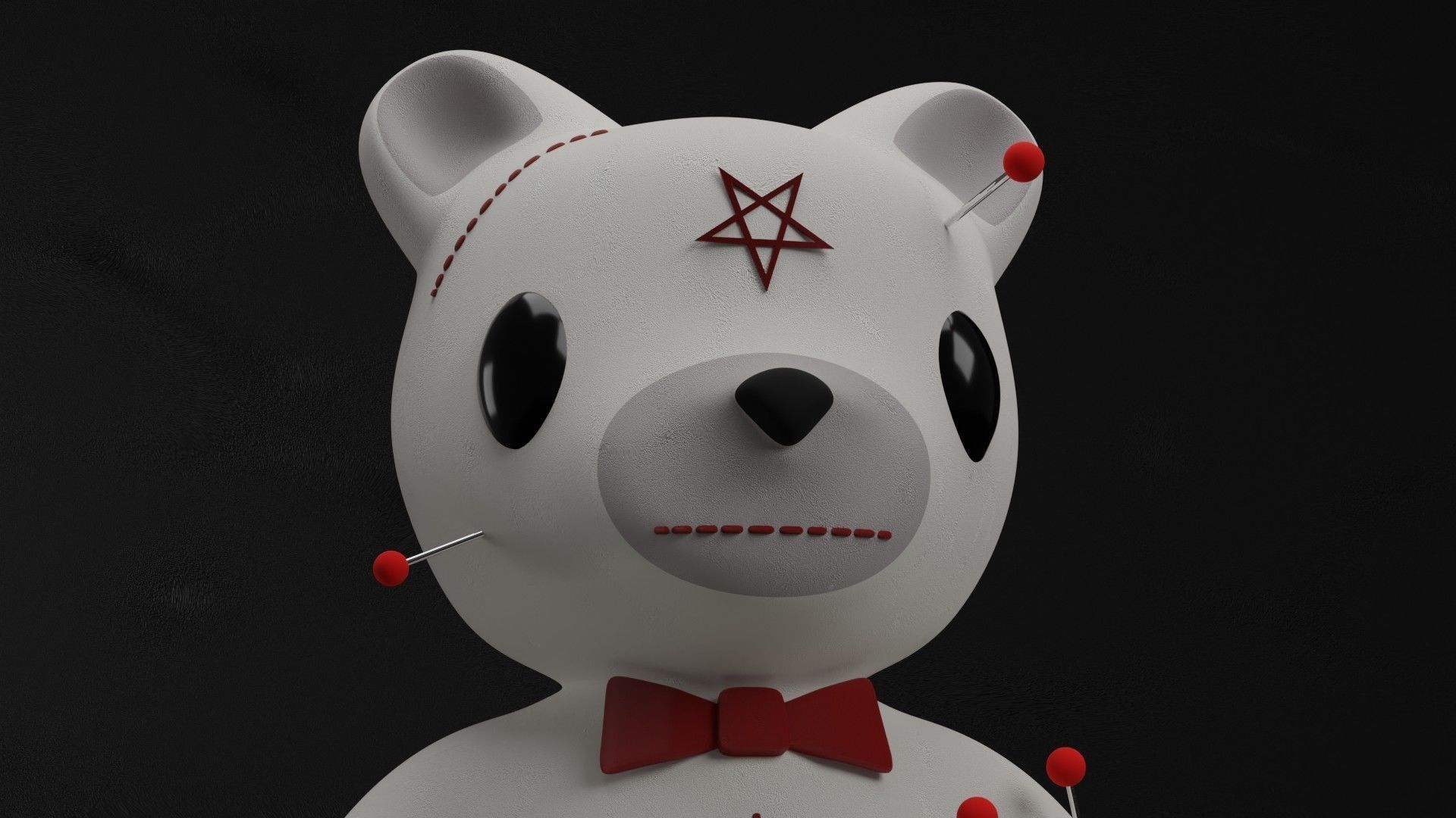 Demon Teddy Bear 3D model | CGTrader