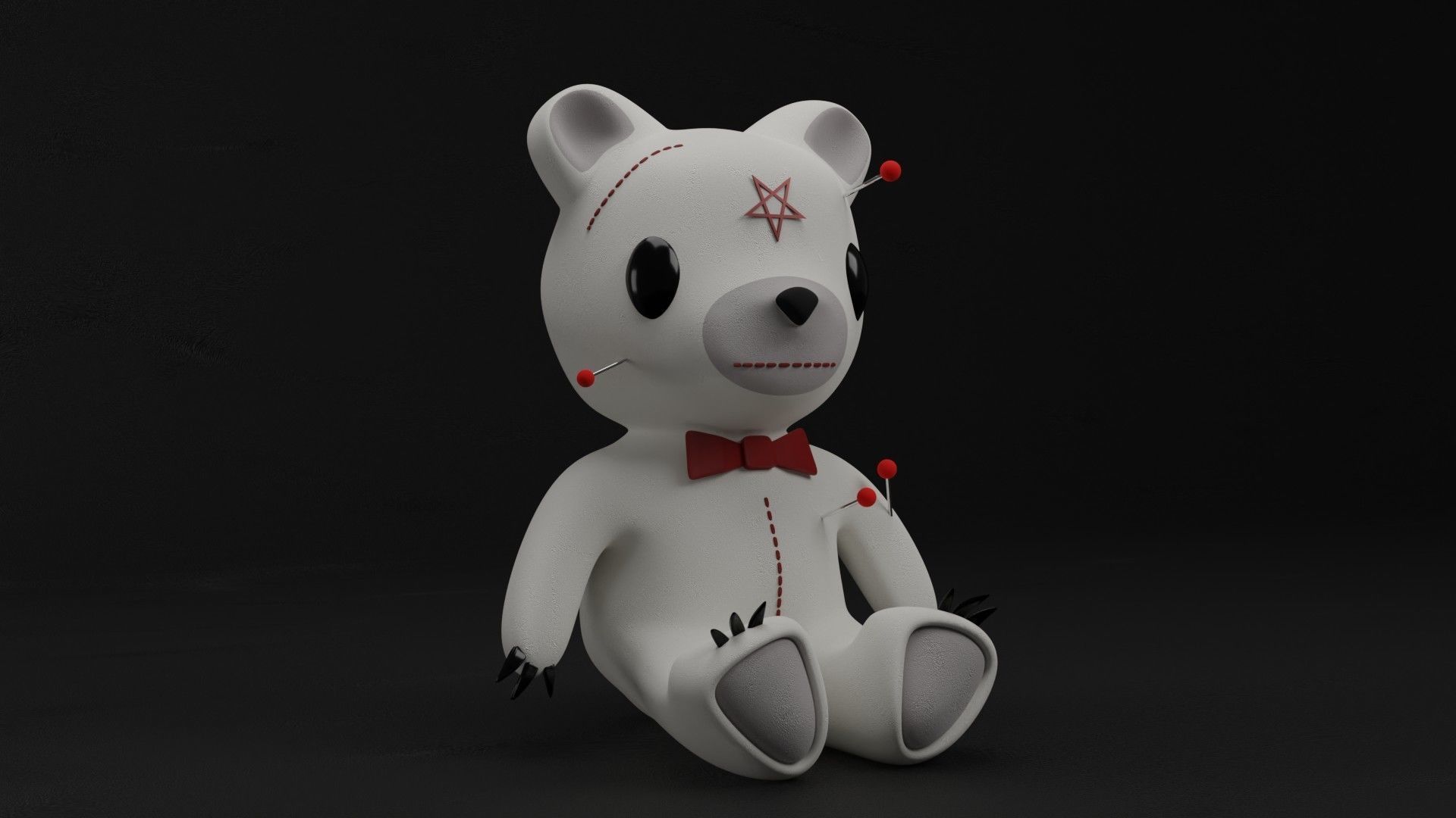 Demon Teddy Bear 3D model | CGTrader