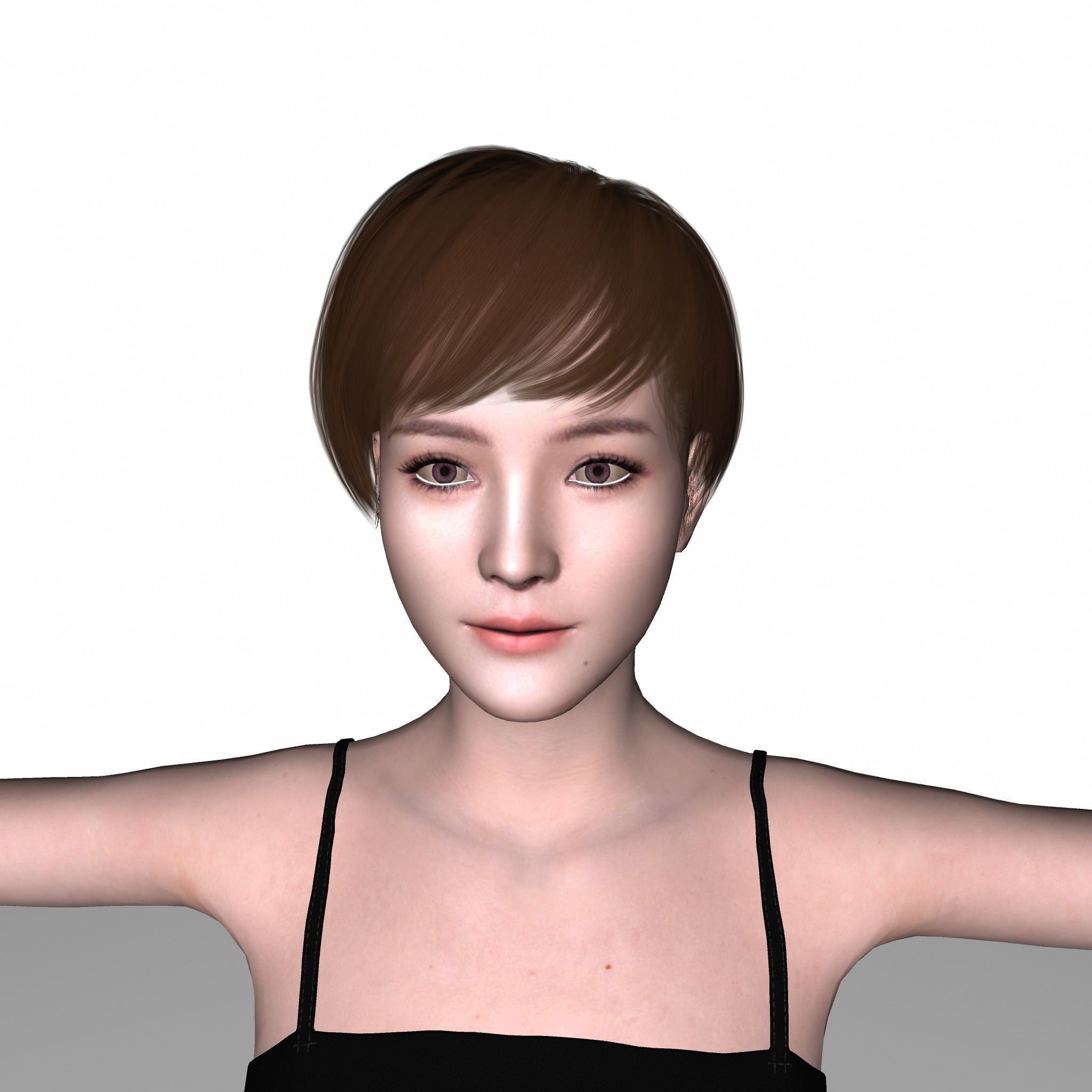 Beautiful Female character woman full body free 3D model rigged | CGTrader