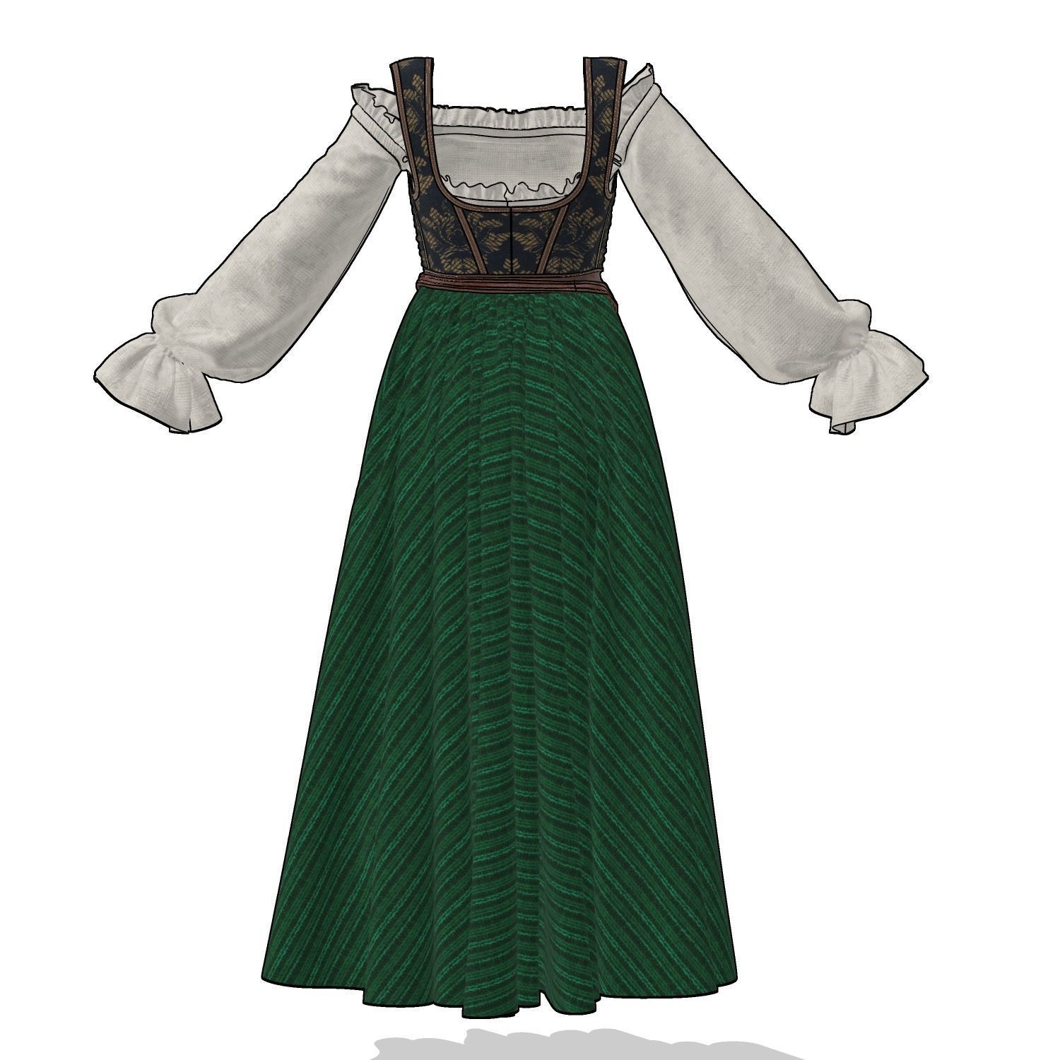 Medieval costume 3D model | CGTrader