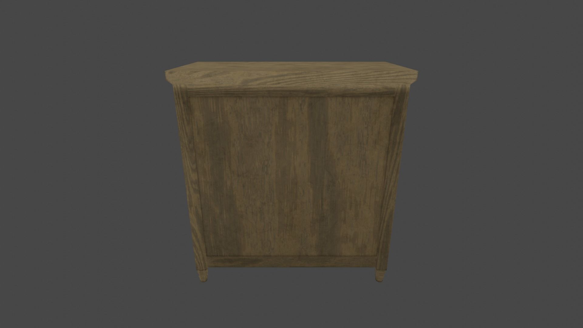 Wooden Bedside Table Number 1 VideoGame Unity PBR free VR / AR / low ...