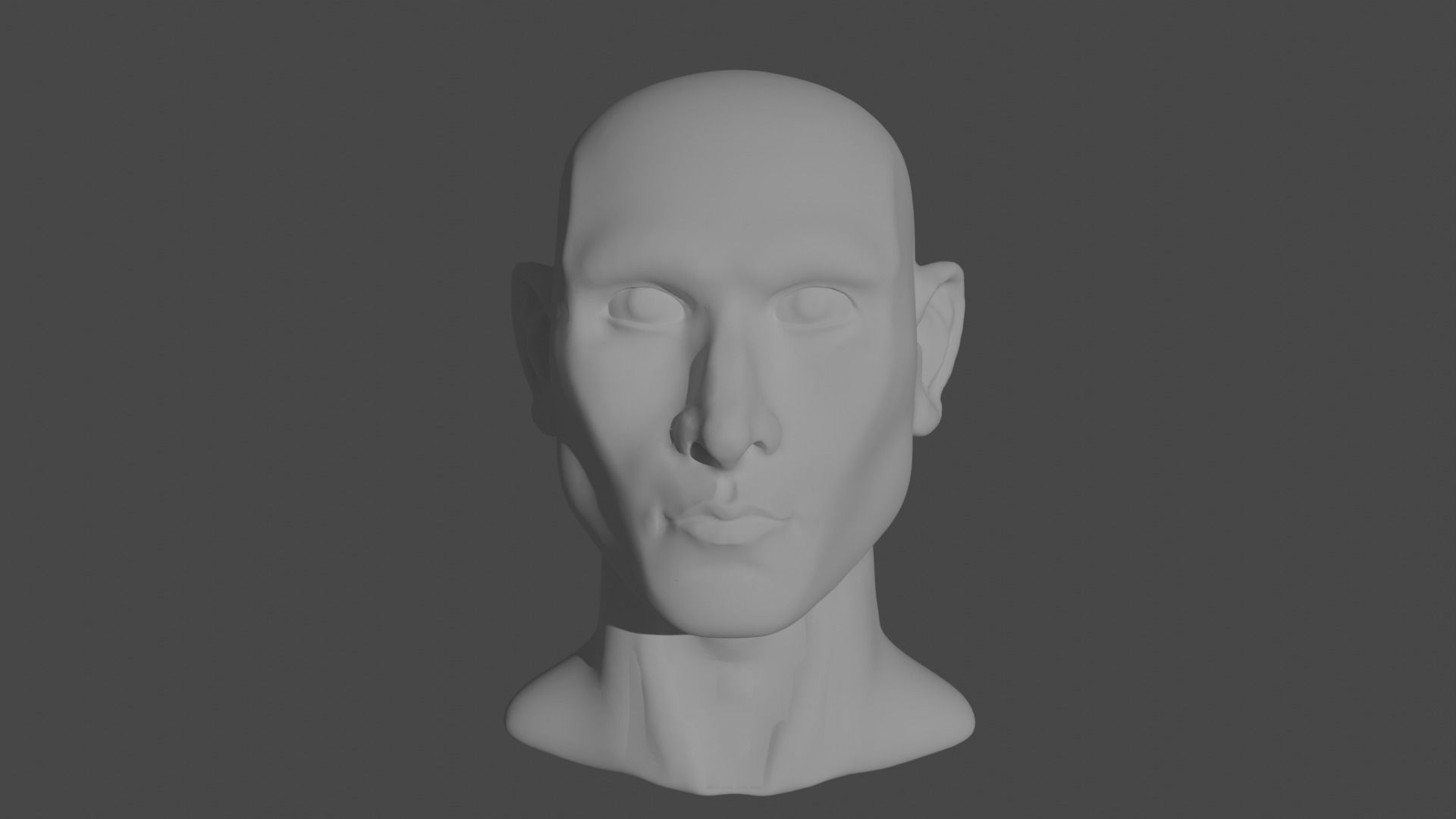 basic male face 3D model | CGTrader
