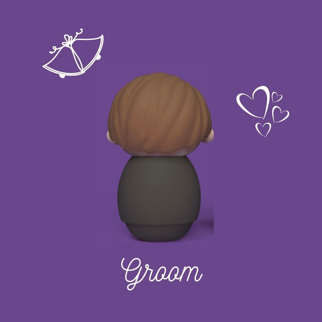 Groom Cake Topper 3D model 3D printable | CGTrader