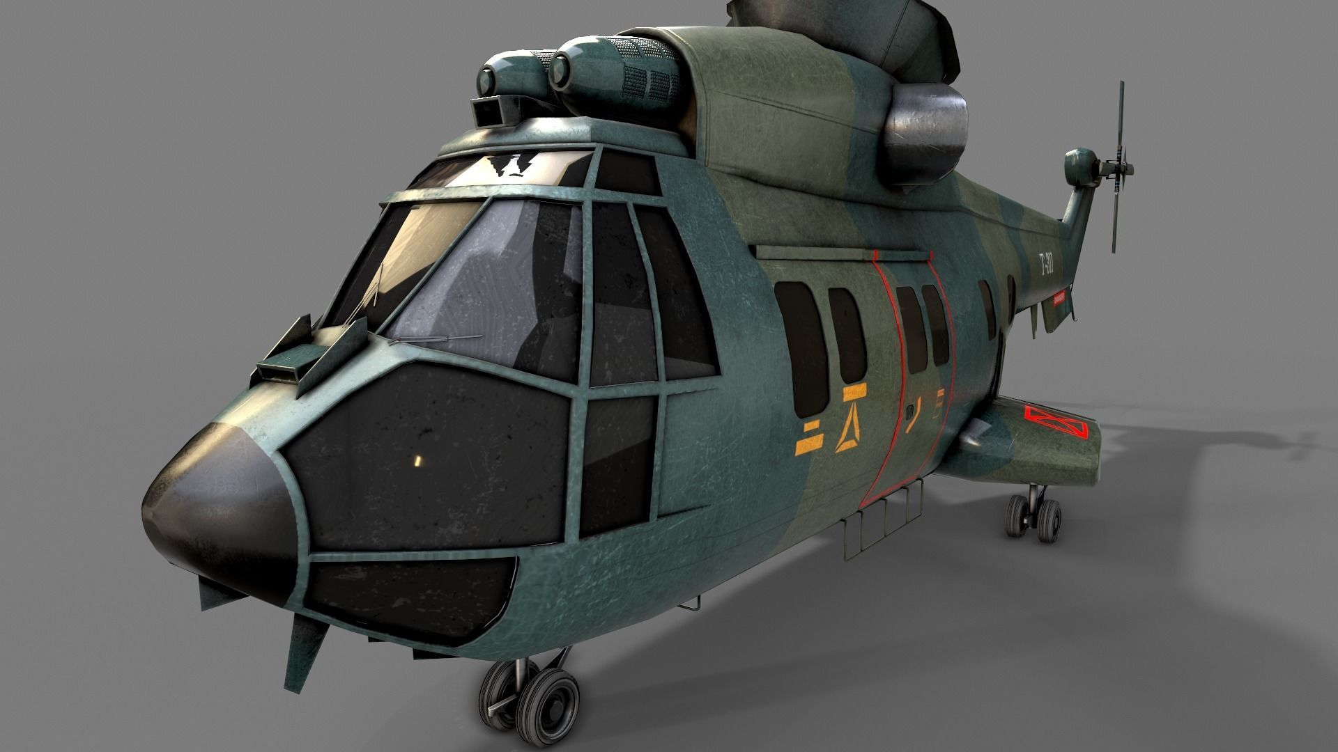 Army Green Chopper 3D model | CGTrader