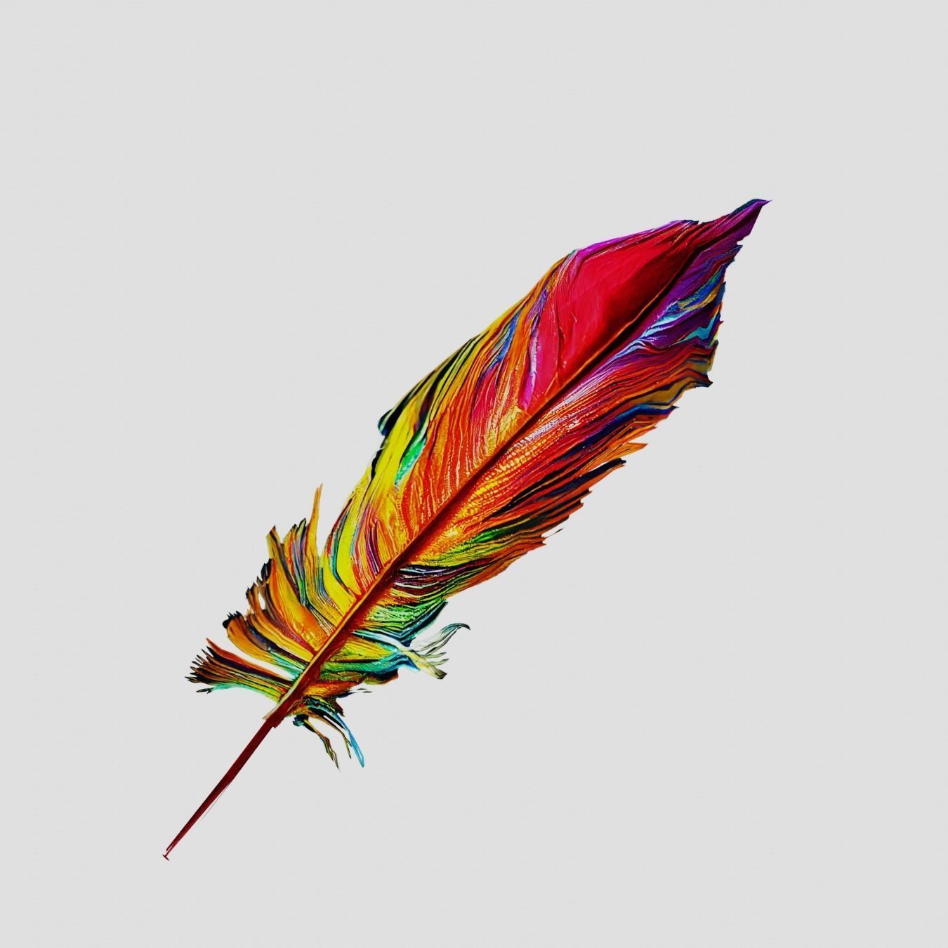3D model Colorful Feathers VR / AR / low-poly | CGTrader