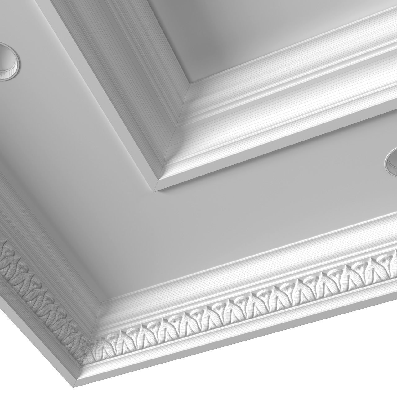 Coffered arabic ceiling with illumination in oriental style 3D model ...