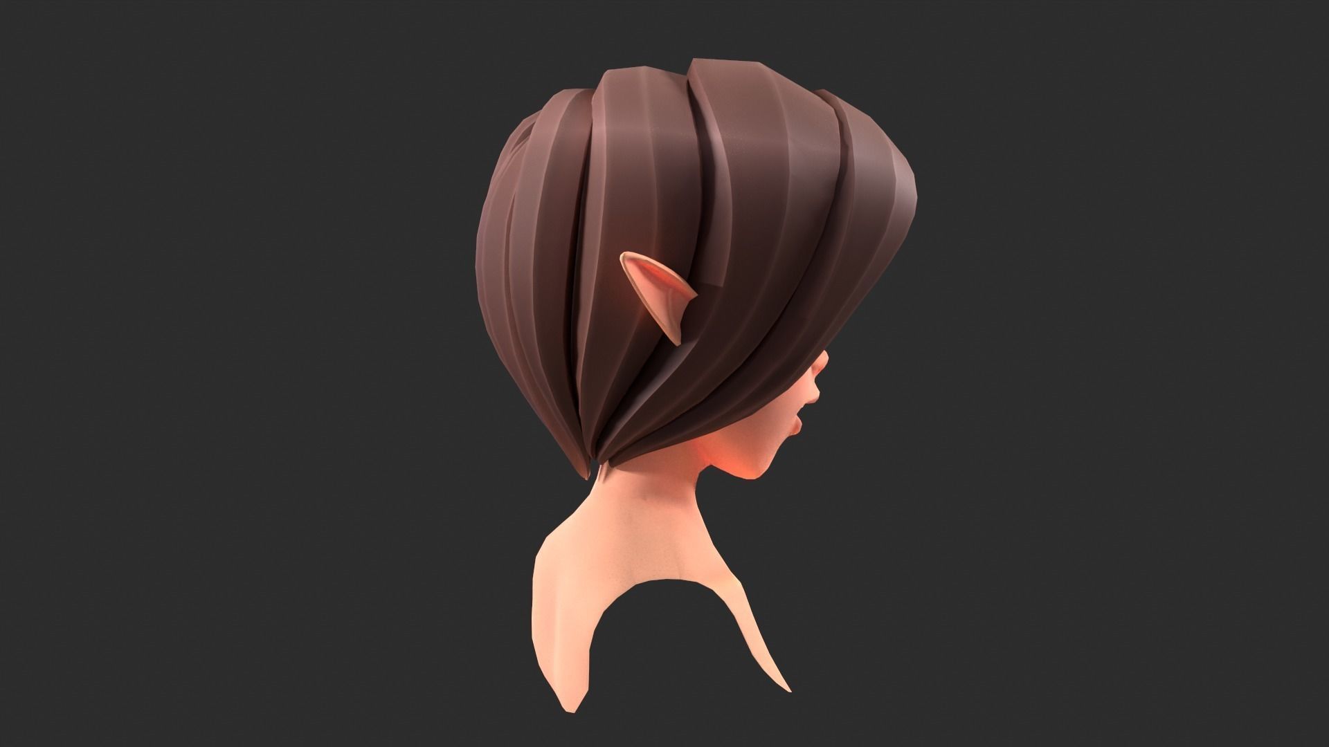 3D model Female Elf Head - rigged VR / AR / low-poly | CGTrader