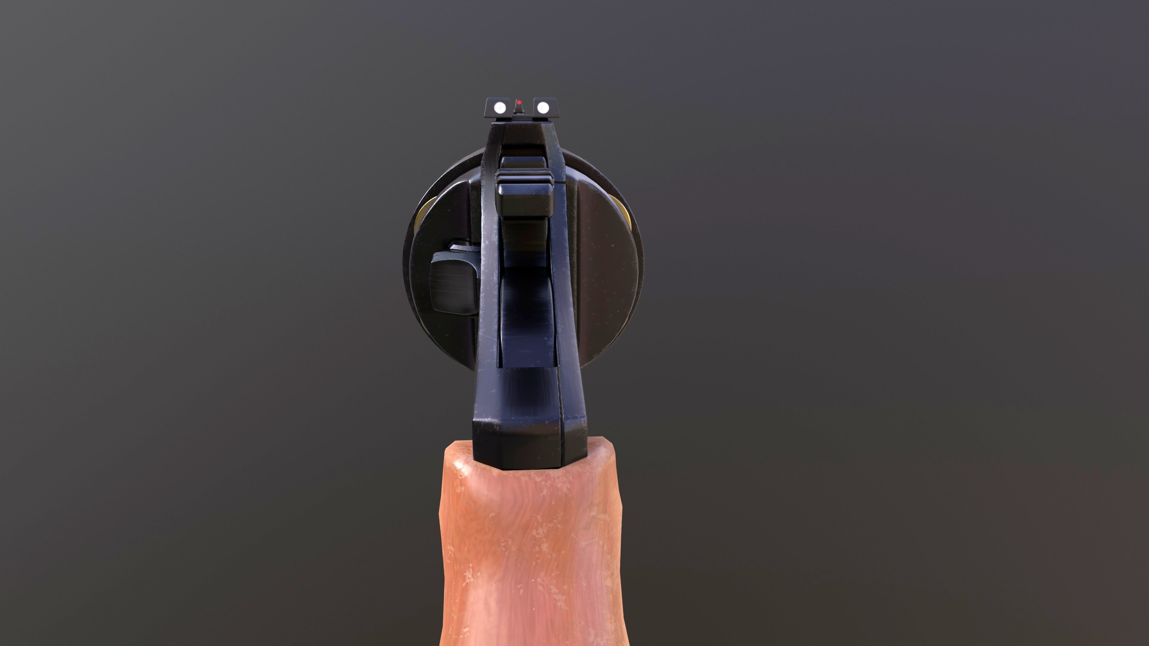 3D model Rook Classic Revolver Bluing with Bandolier and Speedloader VR ...