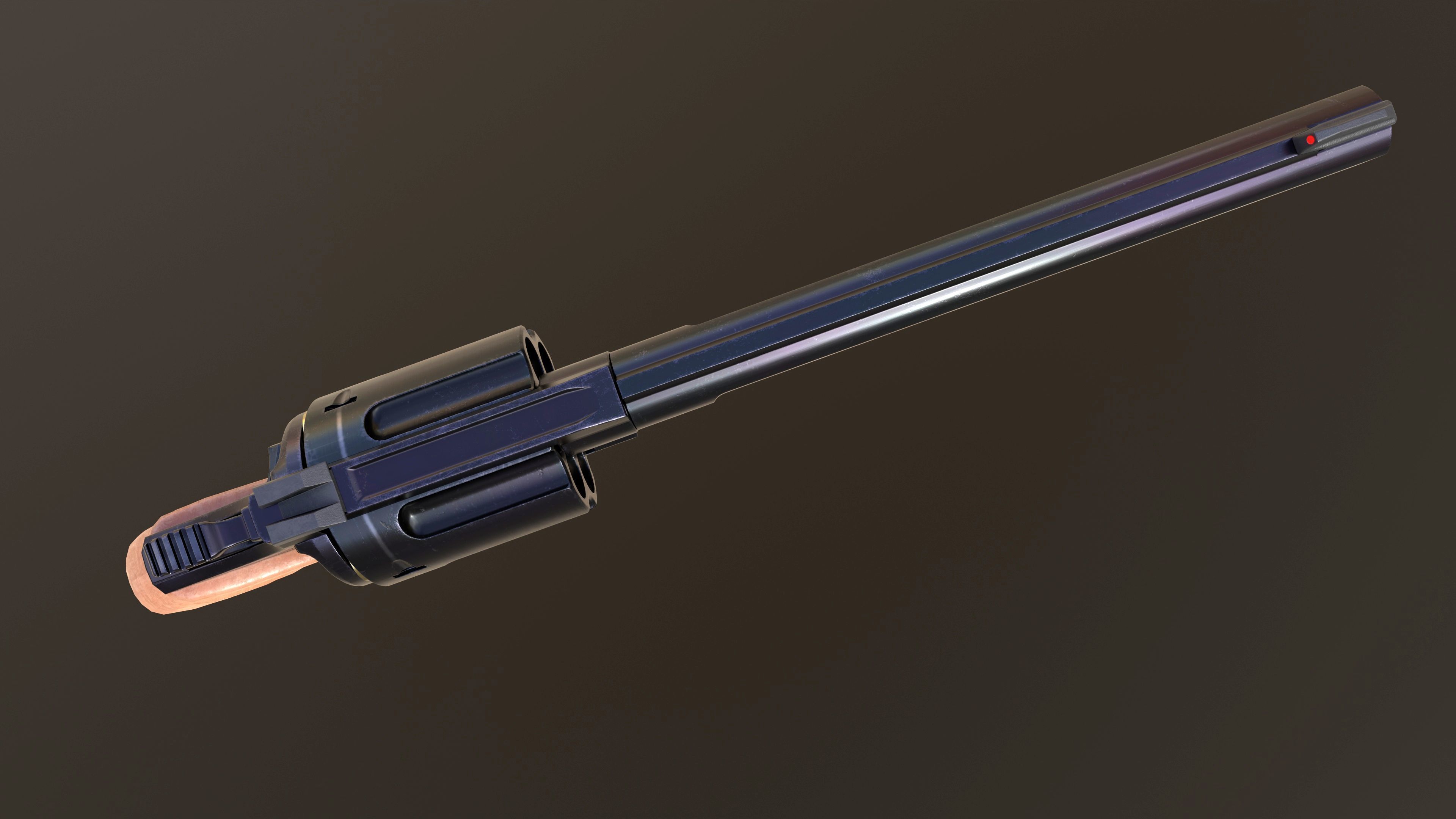 3D model Rook Classic Revolver Bluing with Bandolier and Speedloader VR ...