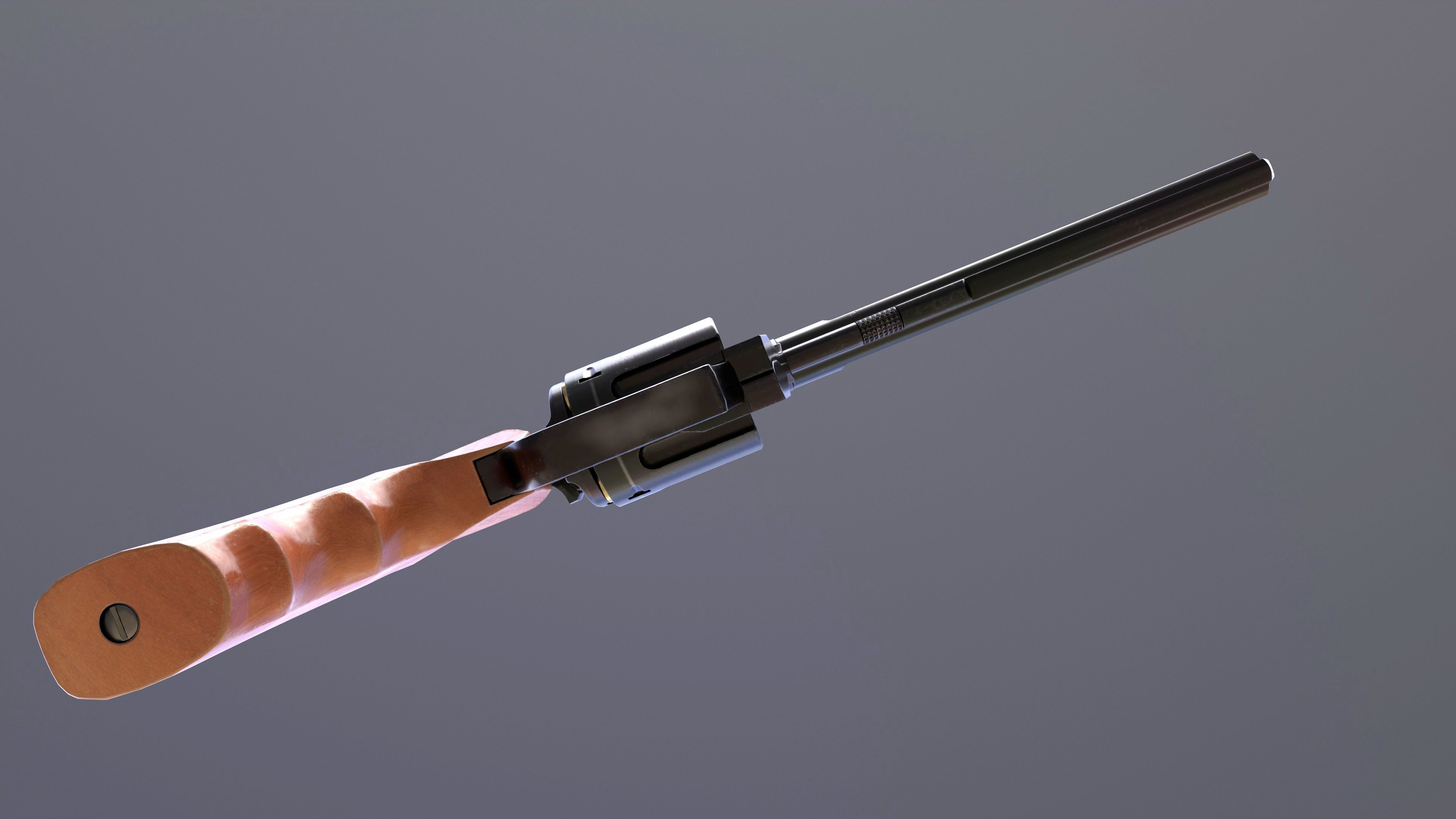 3D model Rook Classic Revolver Bluing with Bandolier and Speedloader VR ...