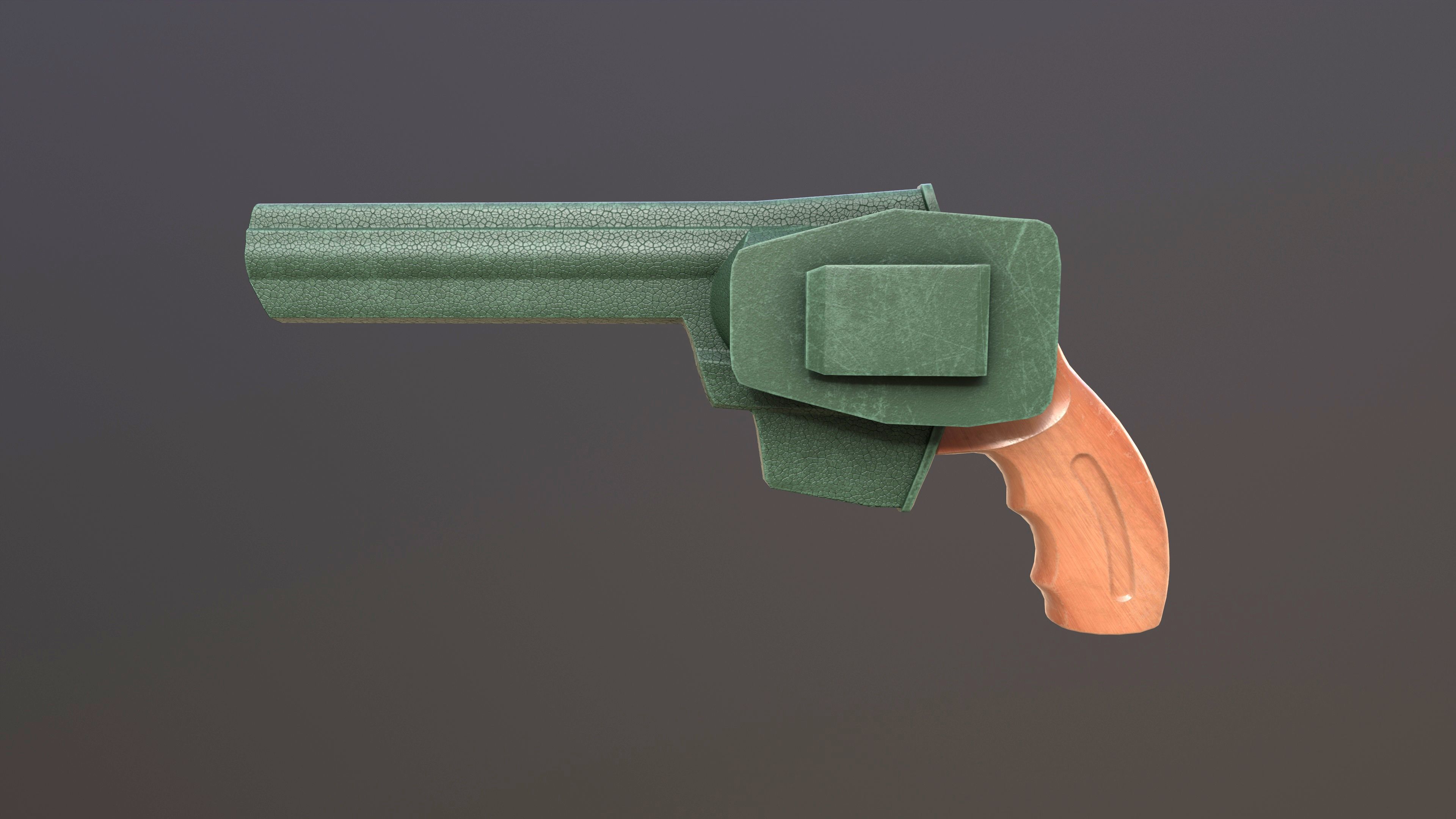 3D model Rook Classic Revolver Bluing with Bandolier and Speedloader VR ...