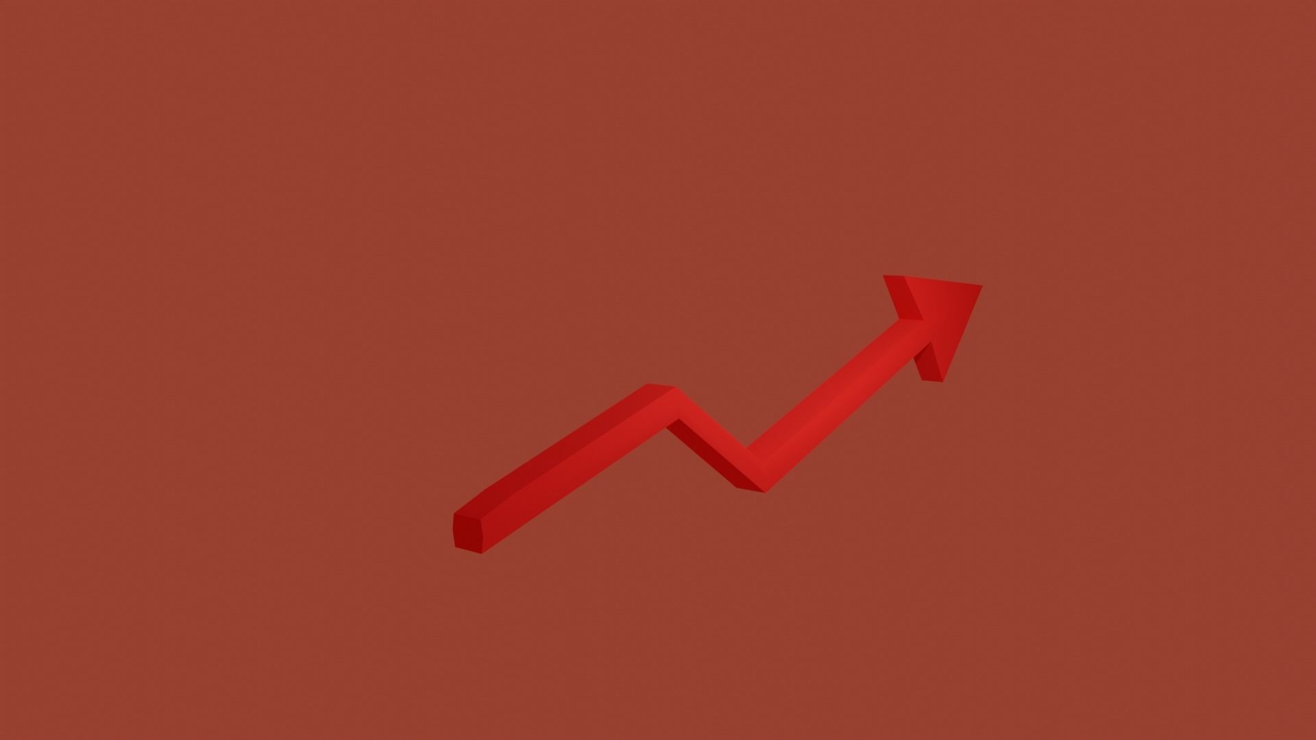 3D model stonks upward arrow VR / AR / low-poly | CGTrader