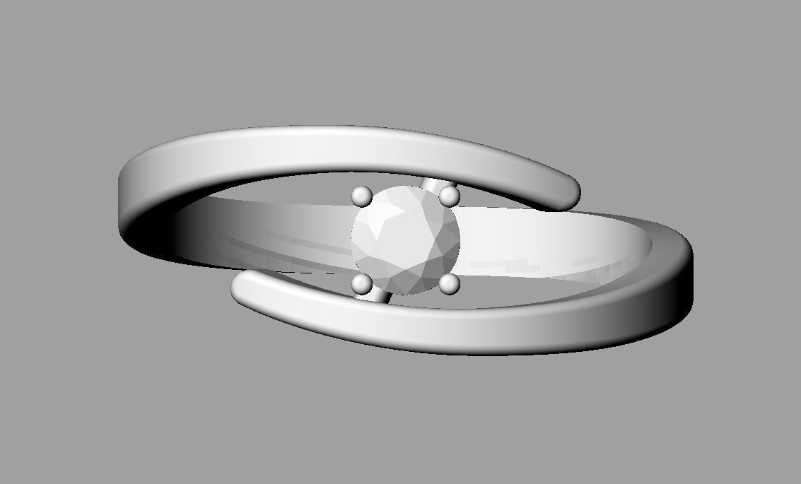 4mm Solitaire Ring 3D model 3D printable | CGTrader