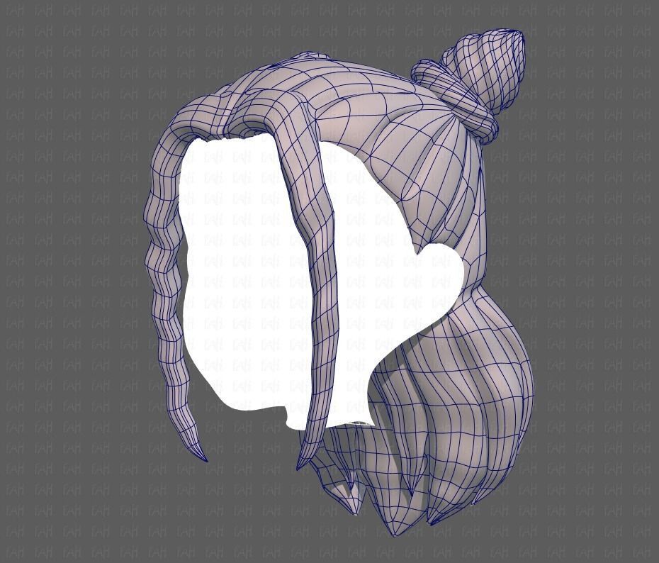 3D model Base Hair for girl V28 VR / AR / low-poly | CGTrader