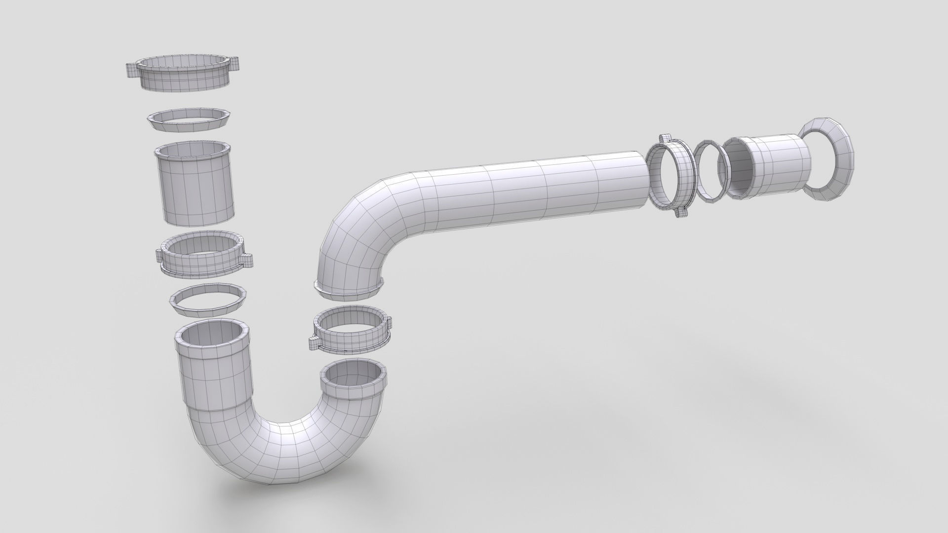 P-Trap Pipe 3D model | CGTrader
