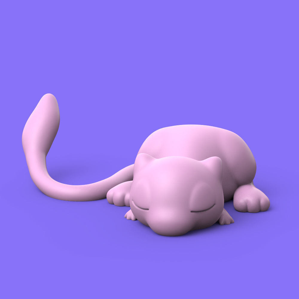 POKEMON - MEW SLEEPING 3D model 3D printable | CGTrader