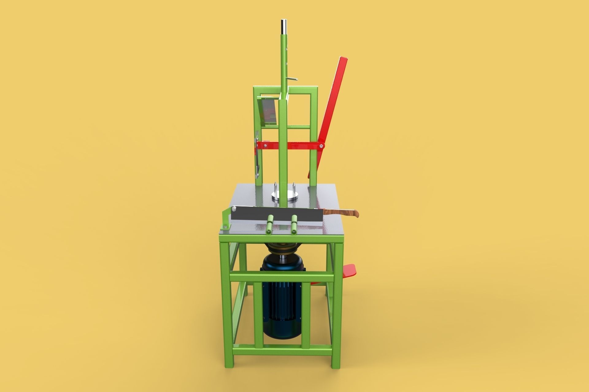 COCONUT CUTTER PEELER DEHUSKING MACHINE TOOL 3D model | CGTrader