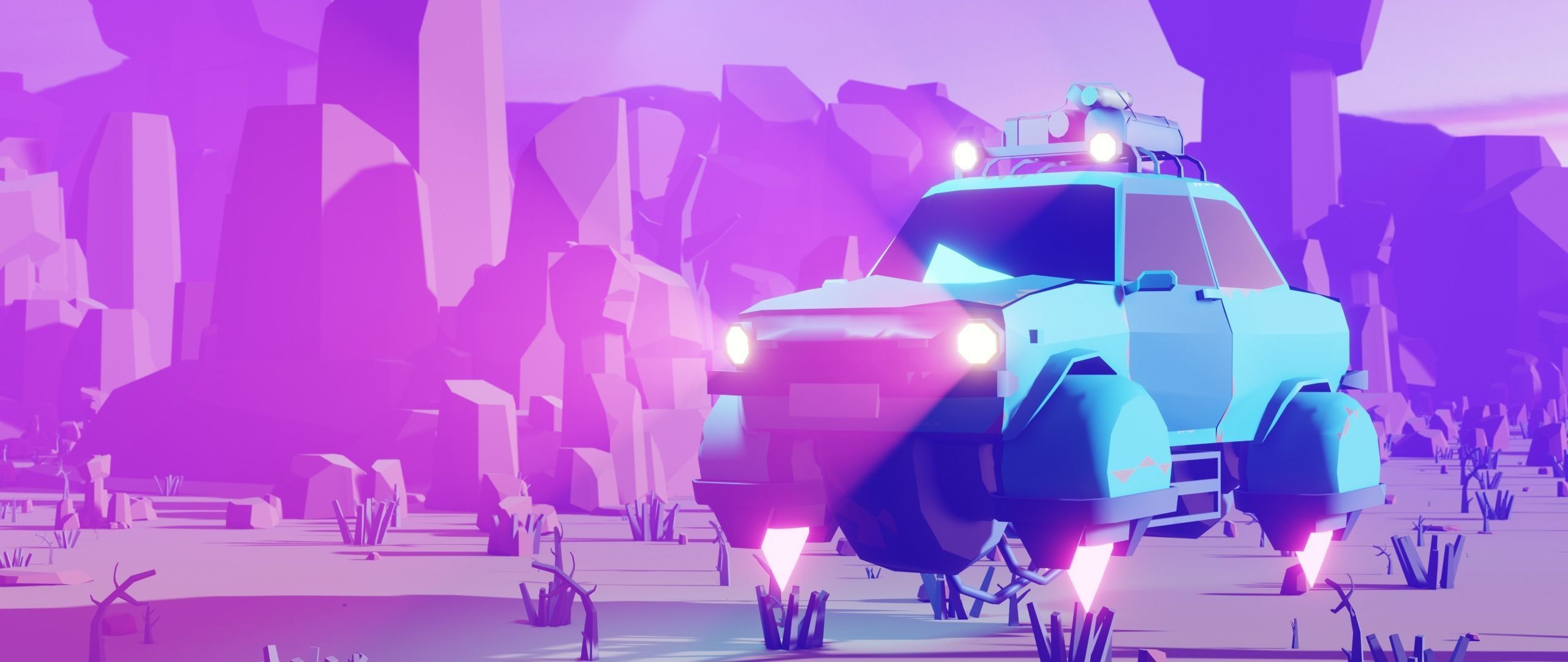 3D model Rocket Car VR / AR / low-poly | CGTrader