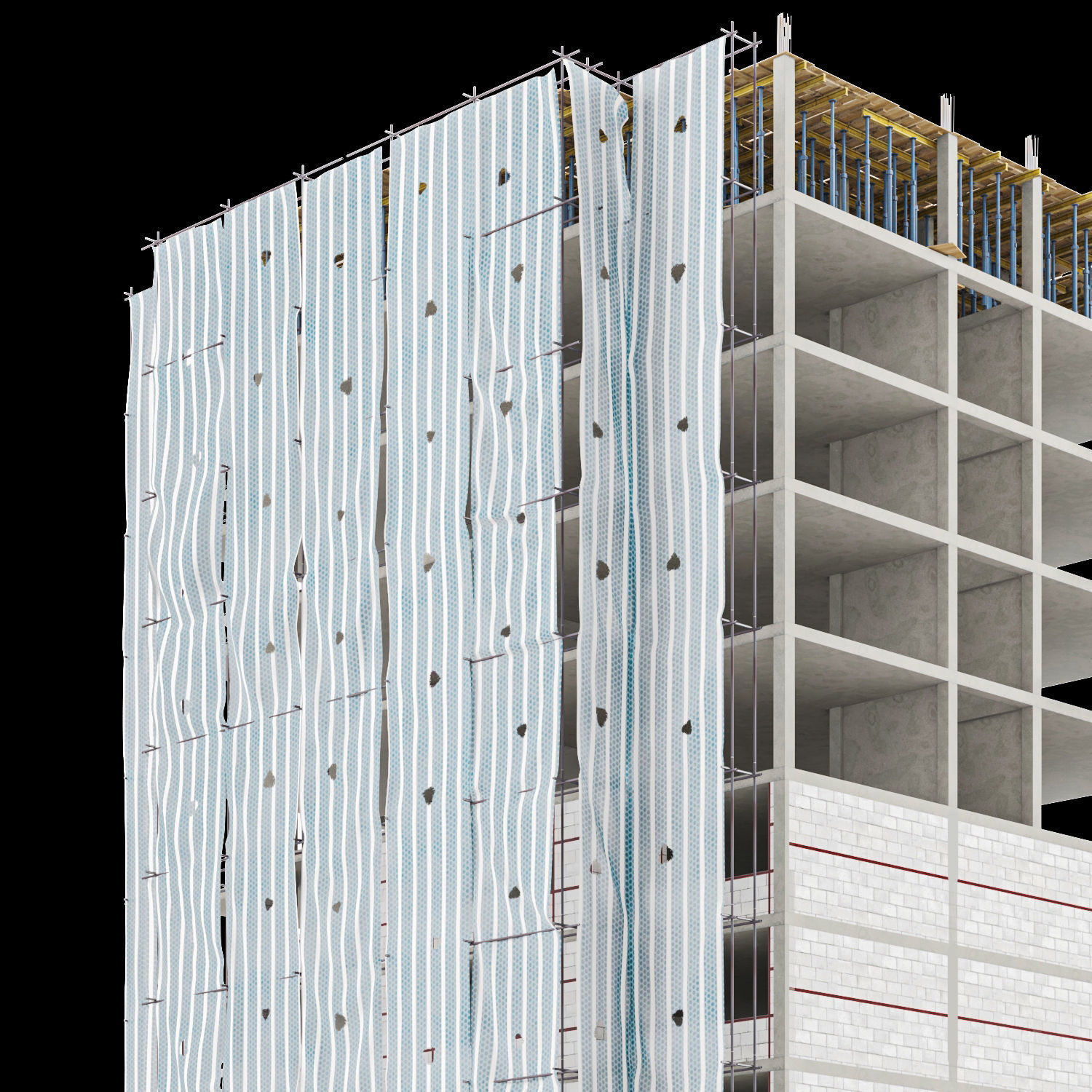 3D model Plastic Facade VR / AR / low-poly | CGTrader