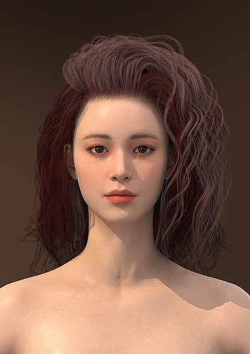 Long hair 005-FV2 for Yuna-FV2 3D model from 3DClo Software 3D model | CGTrader
