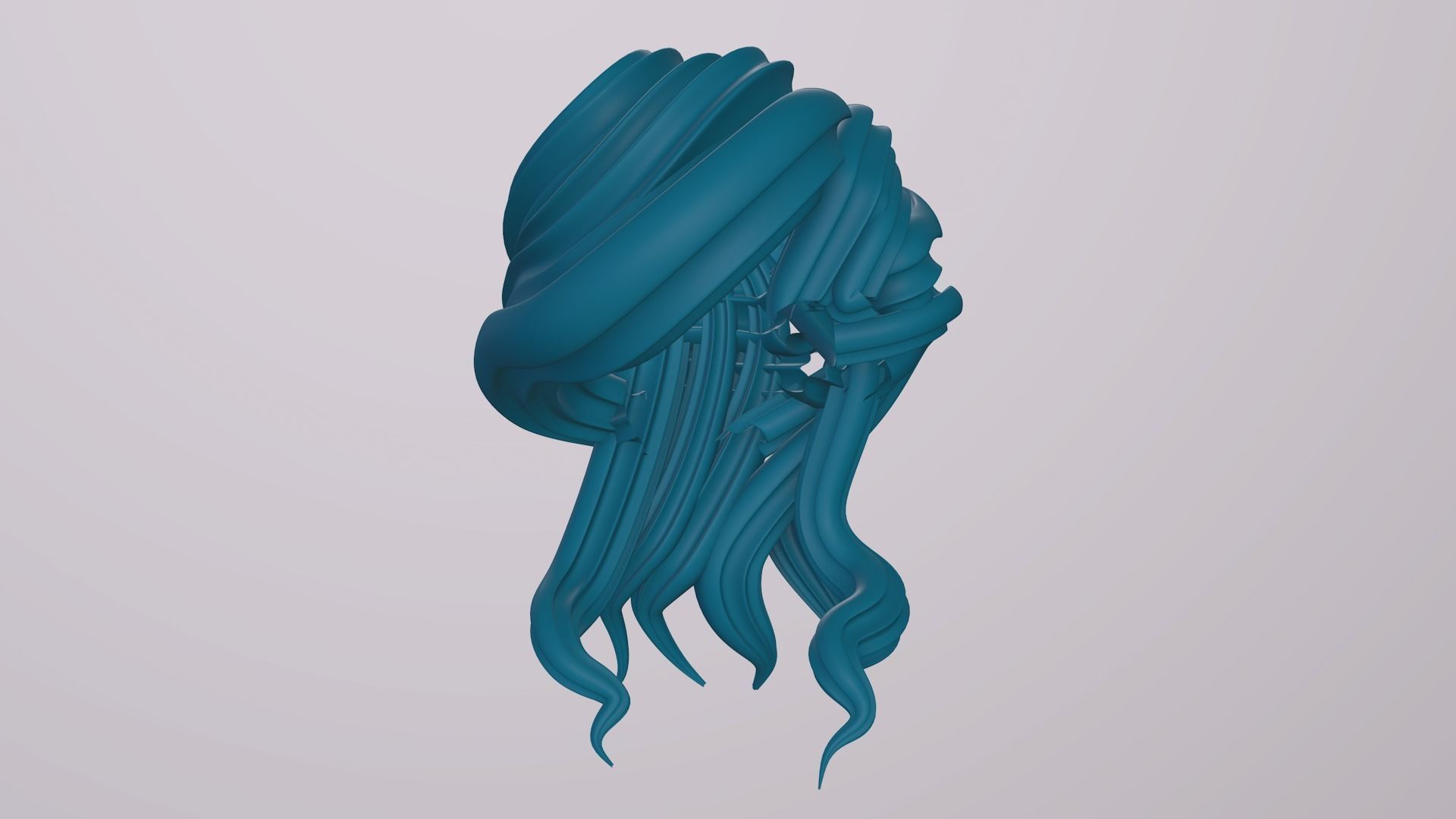 3D model Stylize Hair with Blender curve 2 VR / AR / low-poly | CGTrader