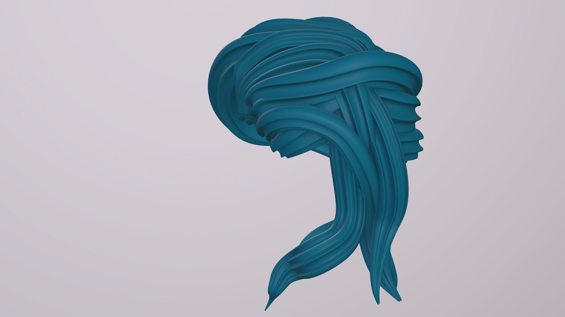 3D model Stylize Hair with Blender curve 2 VR / AR / low-poly | CGTrader