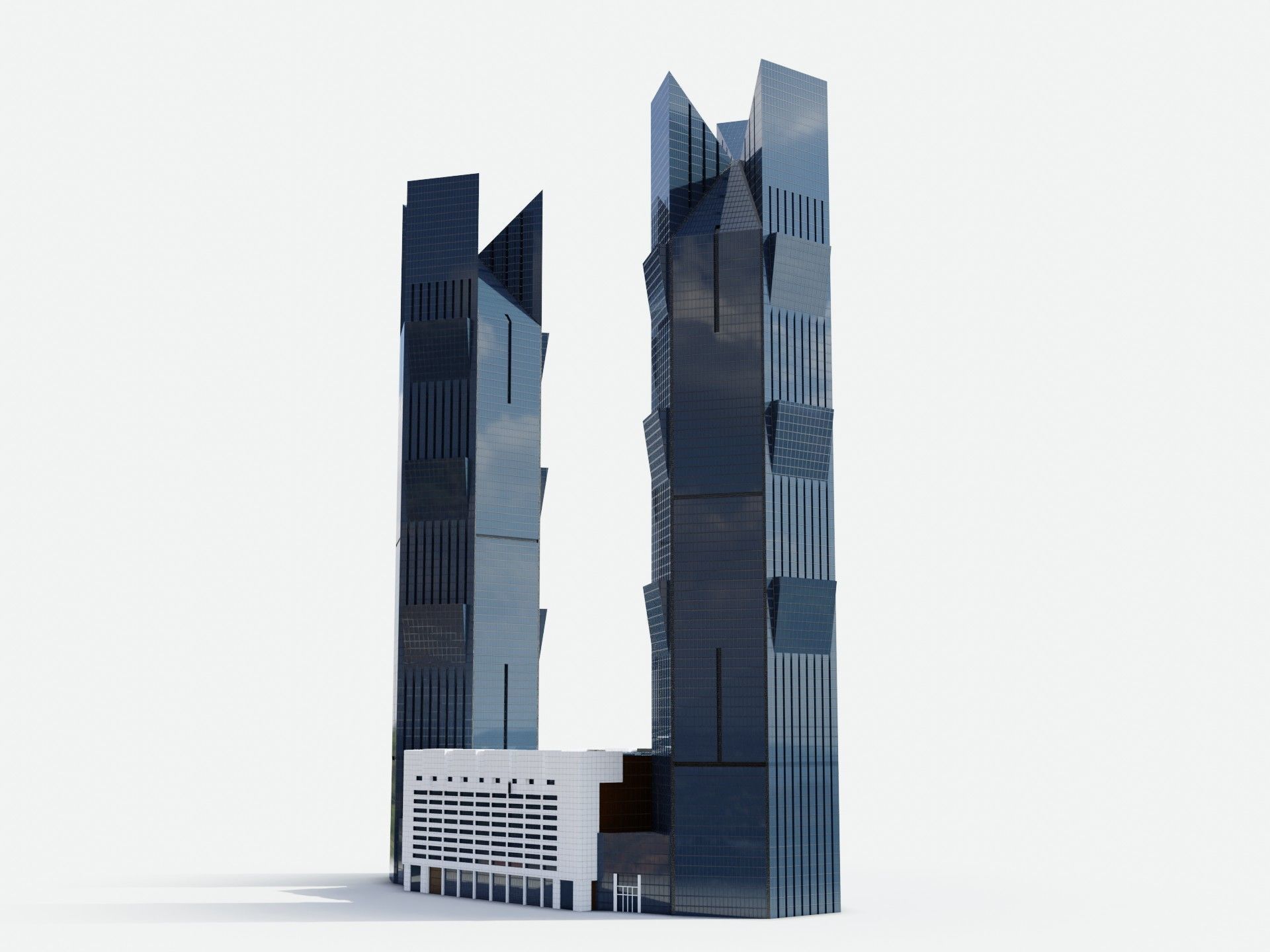 3D model palm towers Qatar doha VR / AR / low-poly | CGTrader