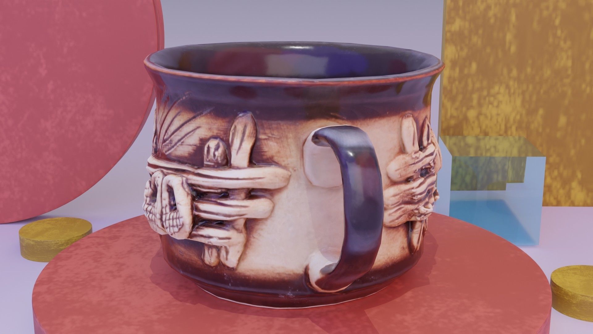 3D model Ethnic clay cup 02 VR / AR / low-poly | CGTrader