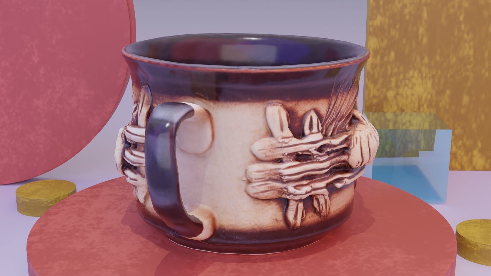 3D model Ethnic clay cup 02 VR / AR / low-poly | CGTrader
