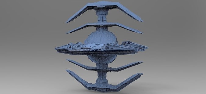 Sci-Fi Ocean Tech ship barrior ship 3 3D model | CGTrader
