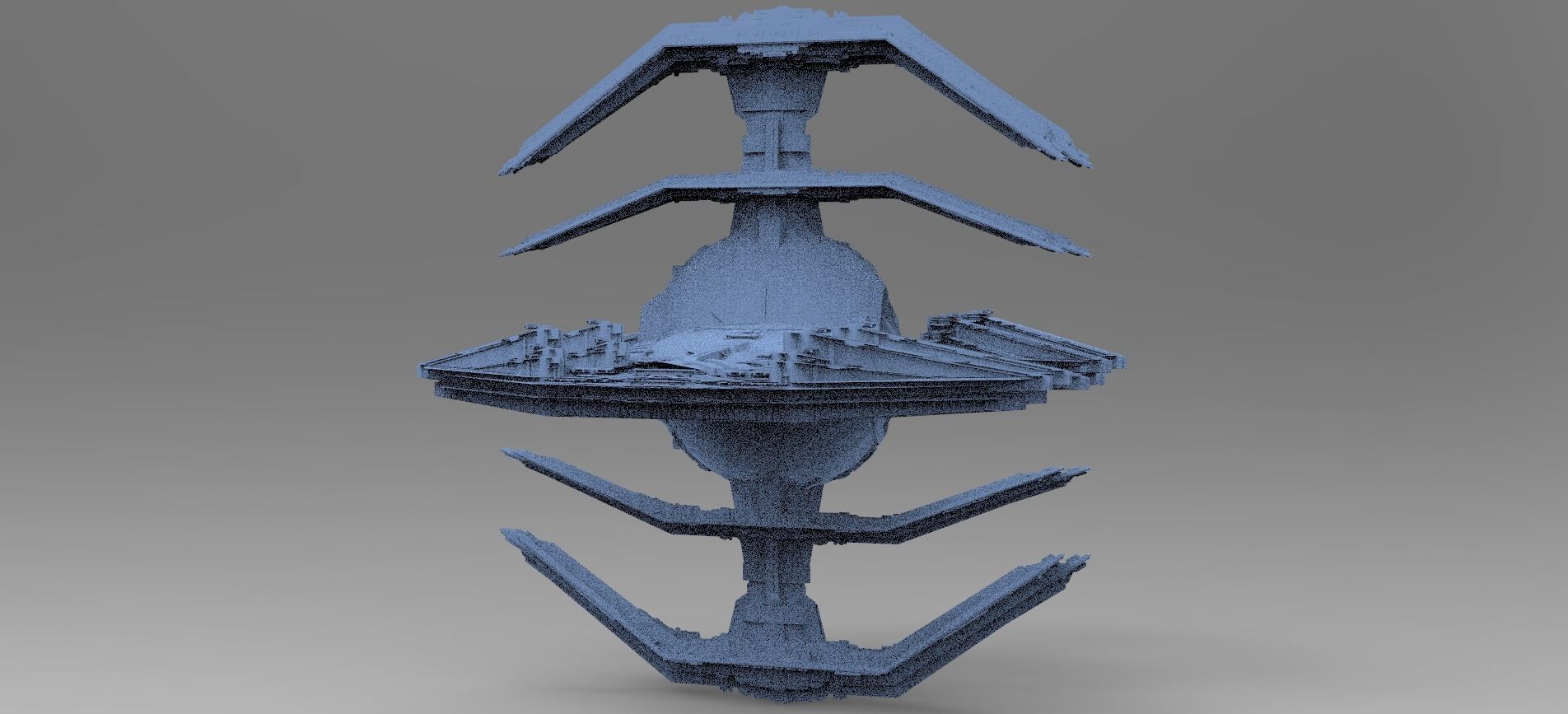 Sci-Fi Ocean Tech ship barrior ship 3 3D model | CGTrader