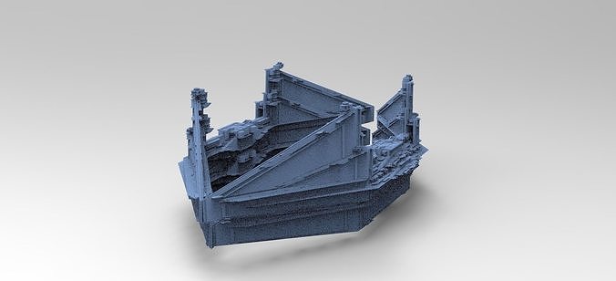 Sci-Fi Ocean Tech ship barrior Shield 1 3D model | CGTrader