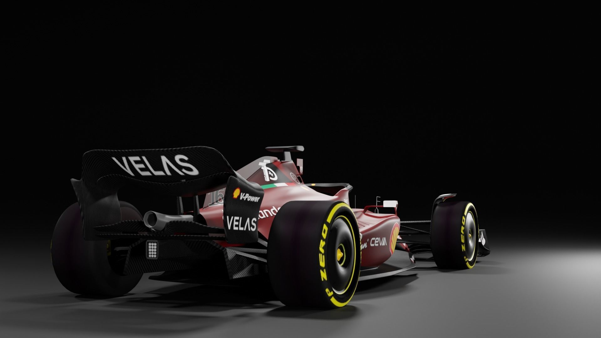 3D model Formula 1 Ferrari Scuderia 16 Low Poly and High Poly F1-75 VR ...