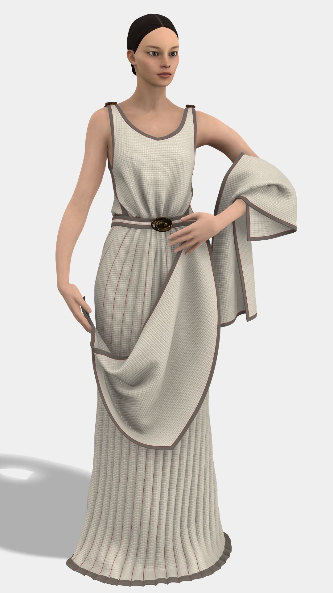 3D model Ancient Greek Fashion Dress VR / AR / low-poly | CGTrader
