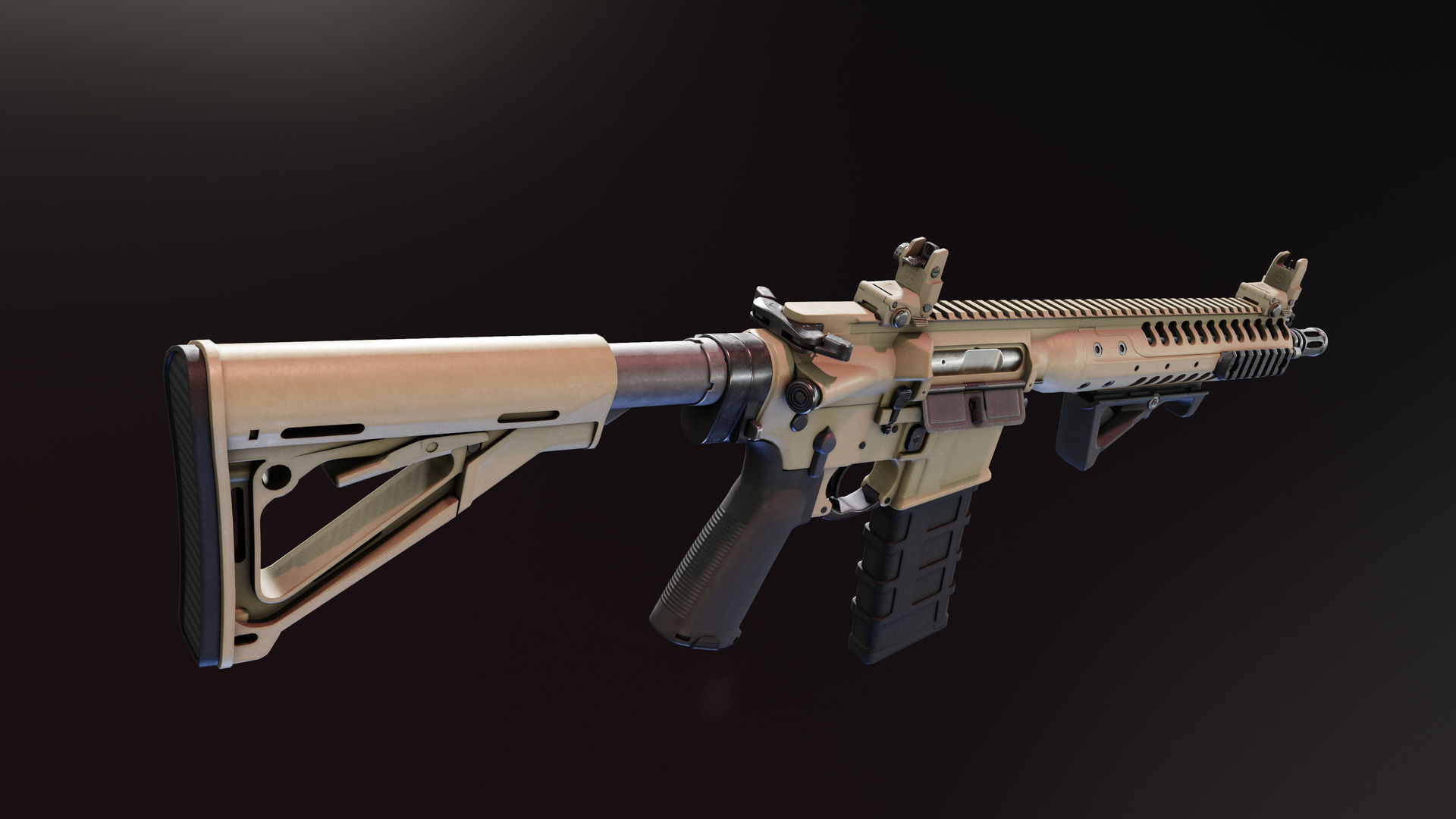 3D model LWRC M6IC VR / AR / low-poly | CGTrader