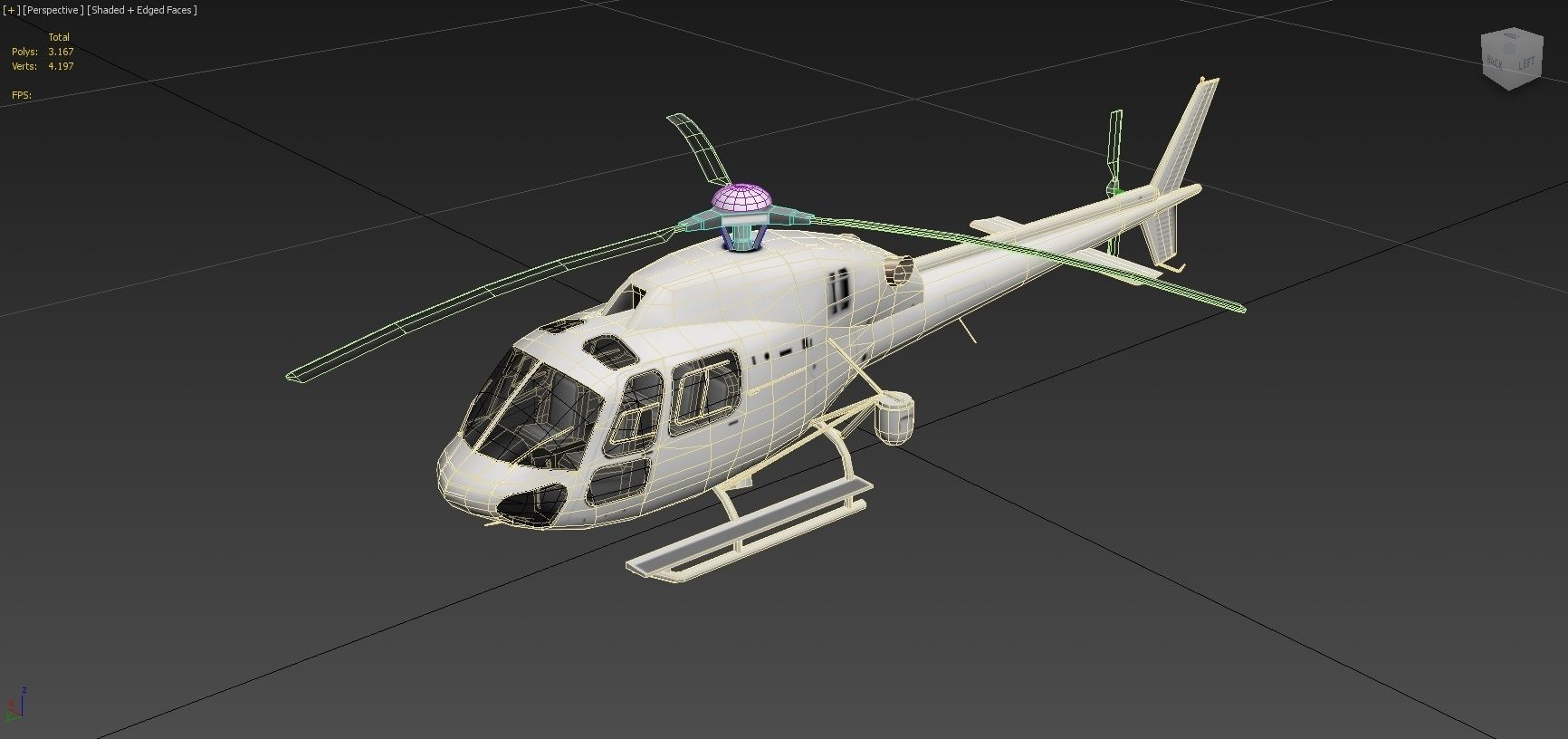 3D model Eurocopter AS355 Ecureuil 2 Static Low Poly Blank VR / AR ...