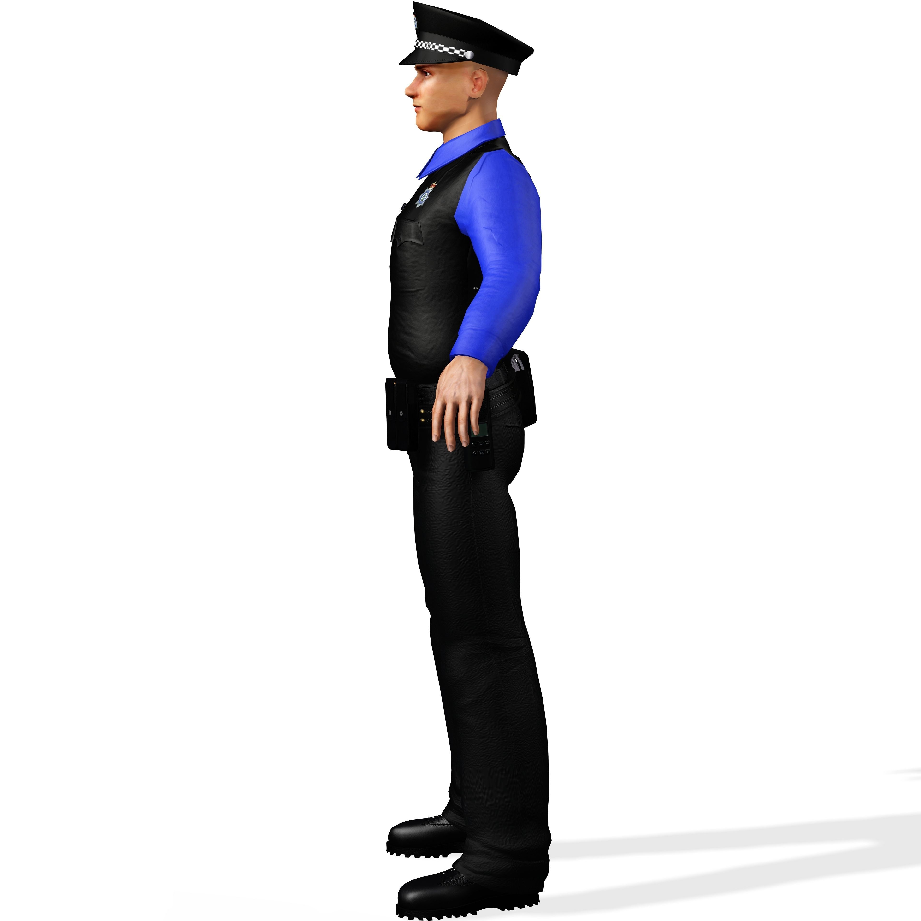 PoliceMan police officer - police officer free VR / AR / low-poly 3D ...