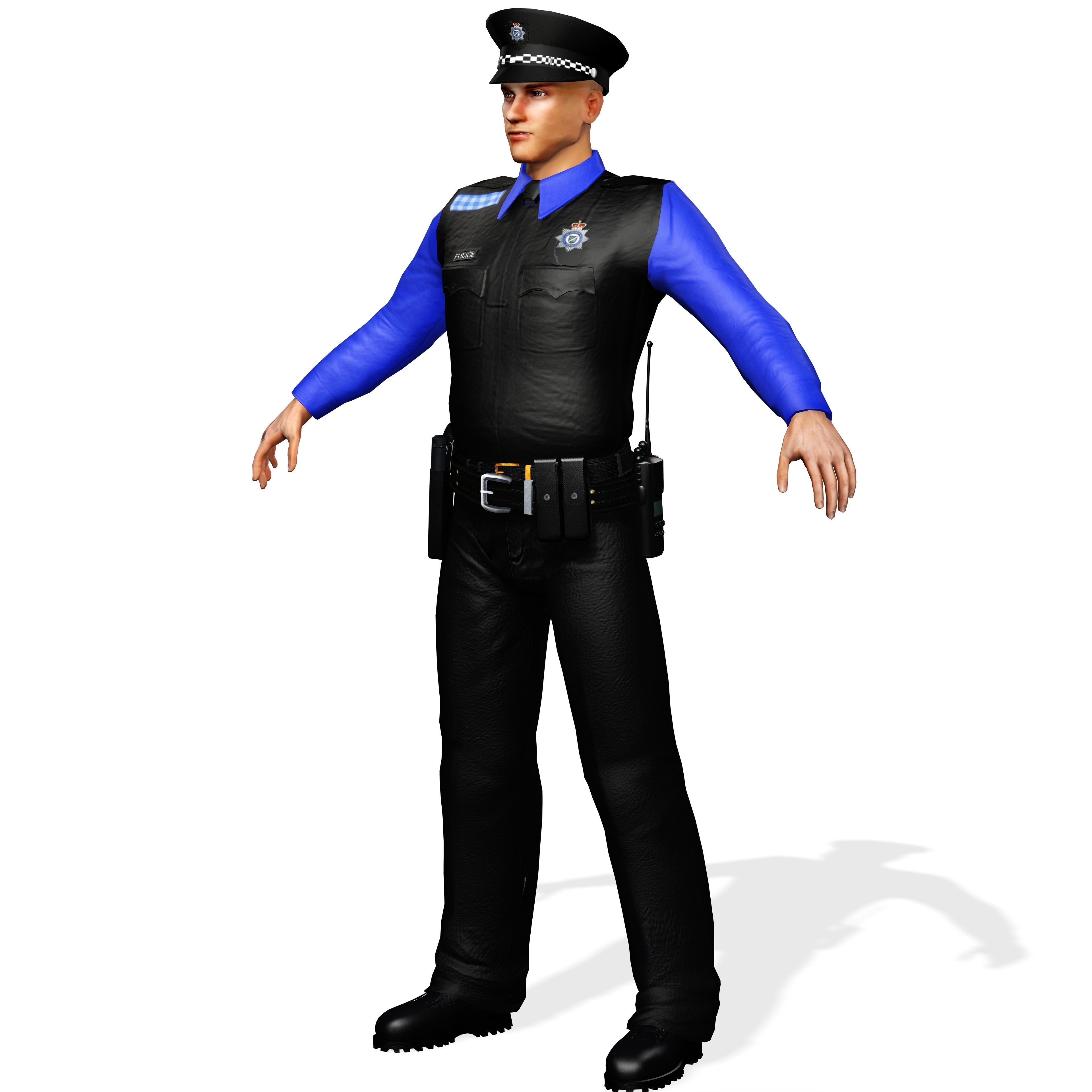 PoliceMan police officer - police officer free VR / AR / low-poly 3D ...